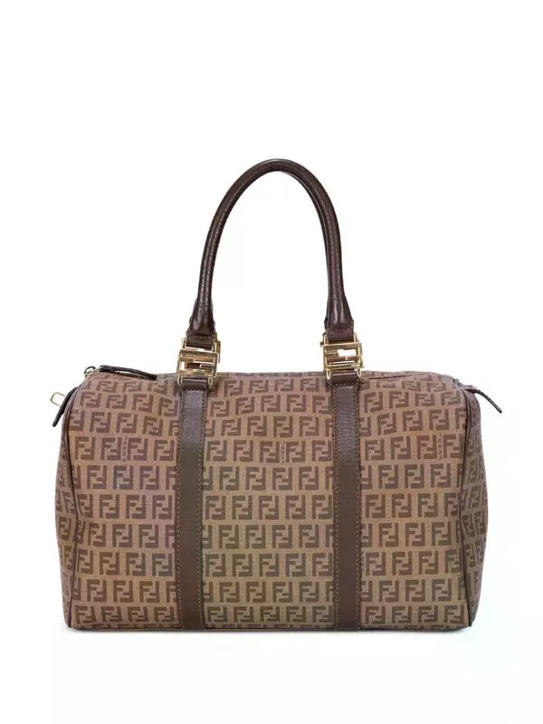 Fendi Forever Bauletto Ff-logo Travel Bag - Neutrals
