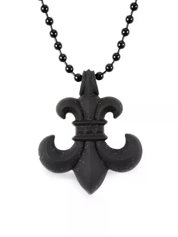 Chrome Hearts Bs Fleur Ball-chain Pendant Necklace