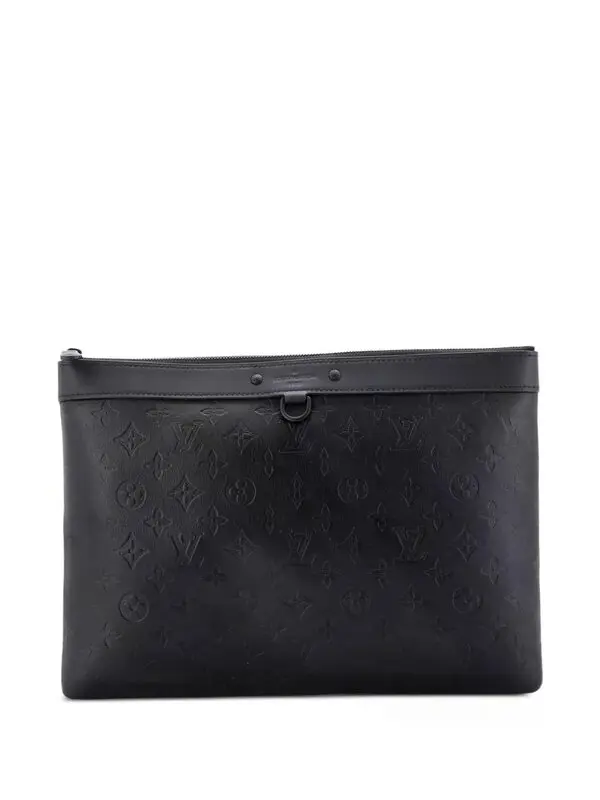LOUIS VUITTON Monogram Shadow Leather Discovery Pochette Gm - Black