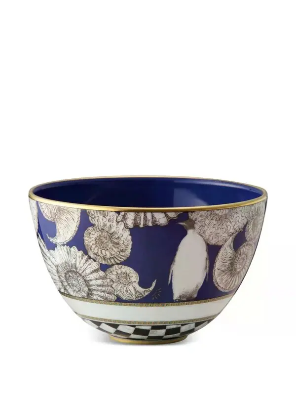 GINORI 1735 Penguin-print Shell-pattern Bowl - Blue