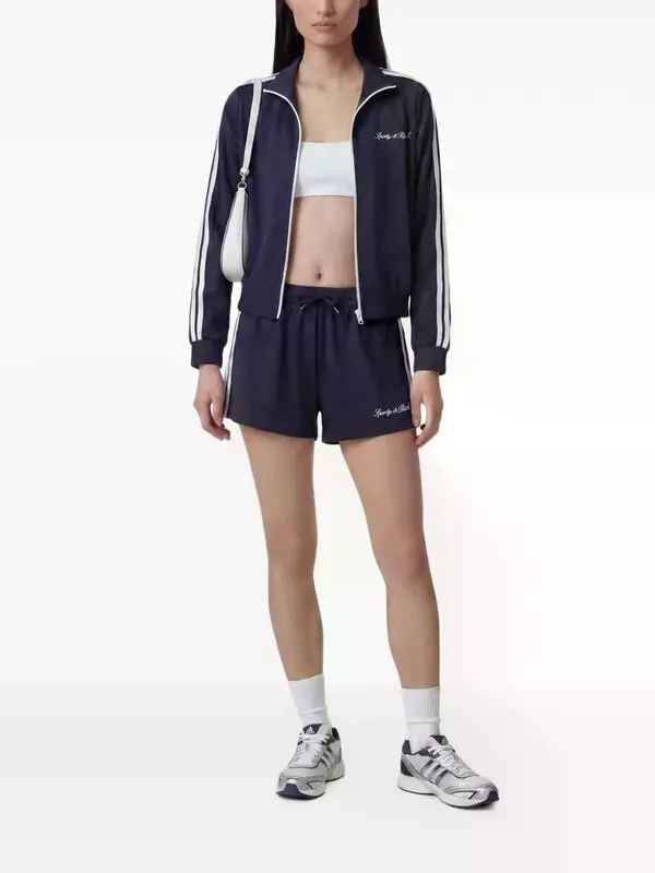 SPORTY & RICH Logo-print Mini Shorts