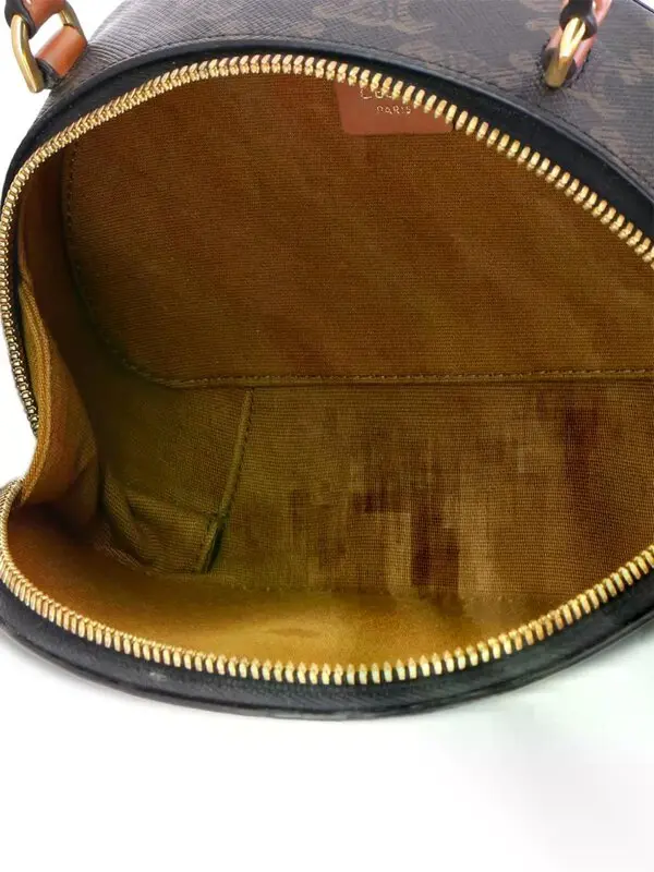 Celine Half Moon Case Triomphe Coated Canvas With Leather Pouch