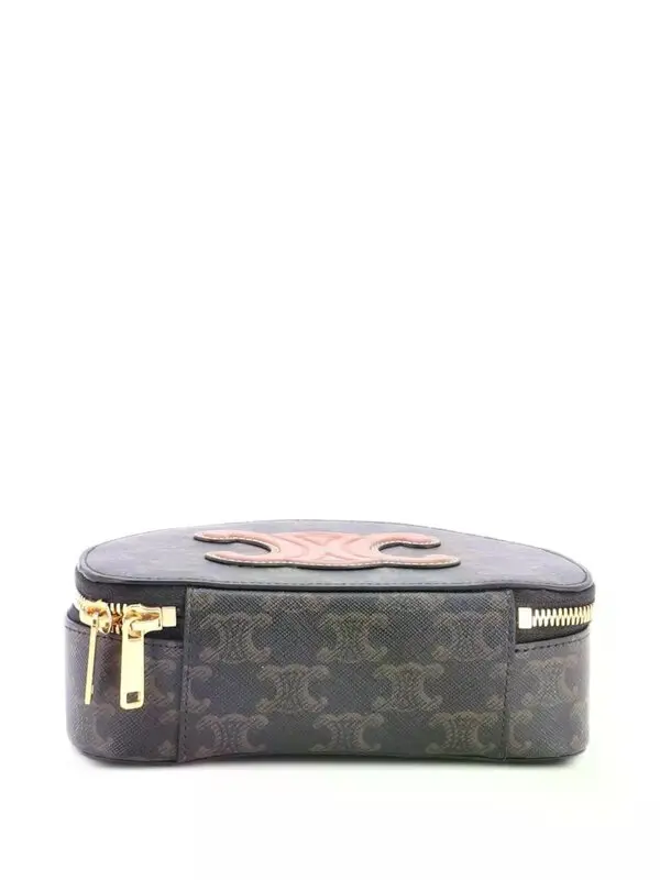 Celine Half Moon Case Triomphe Coated Canvas With Leather Pouch
