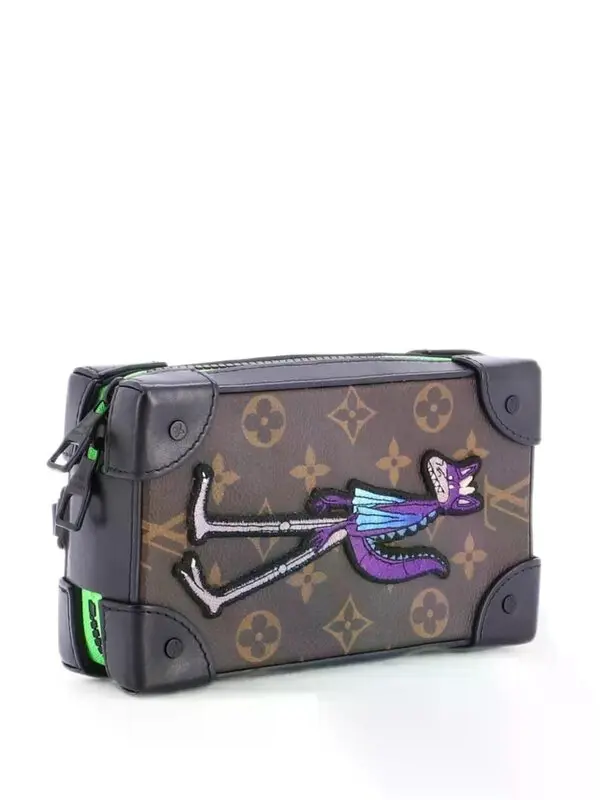 LOUIS VUITTON Soft Trunk Phone Box Monogram Canvas With Friends Patch Crossbody Bag
