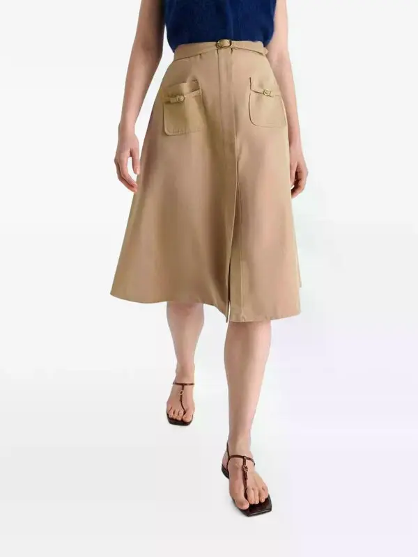 Dorothee Schumacher Belted A-line Midi Skirt