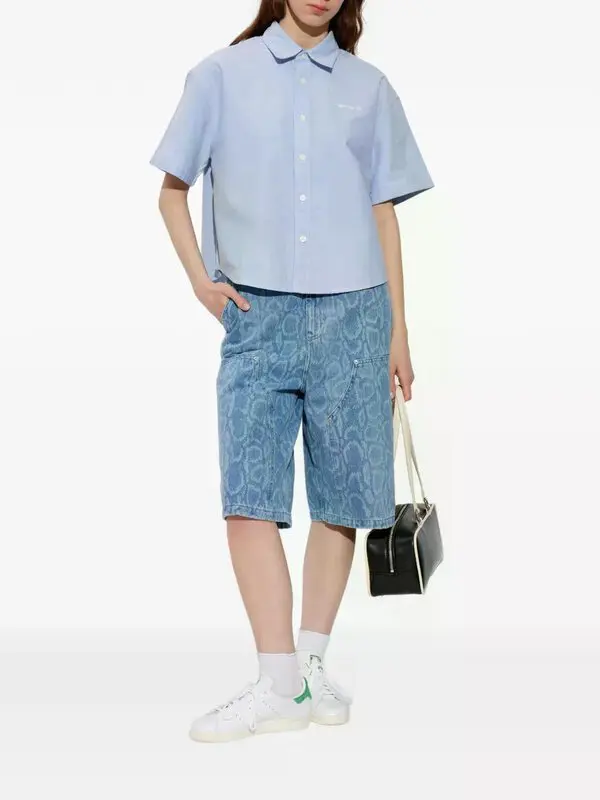 Carhartt Work In Progress Kaia Logo-embroidered Shirt - Blue