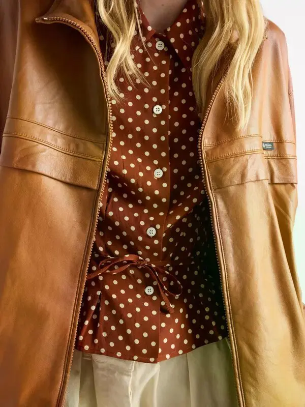 Prada Polka Dot Marocain Shirt
