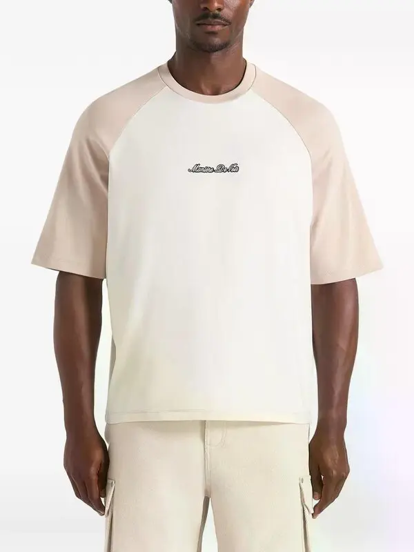 Manière De Voir Signature Raglan Cotton T-shirt - Neutrals