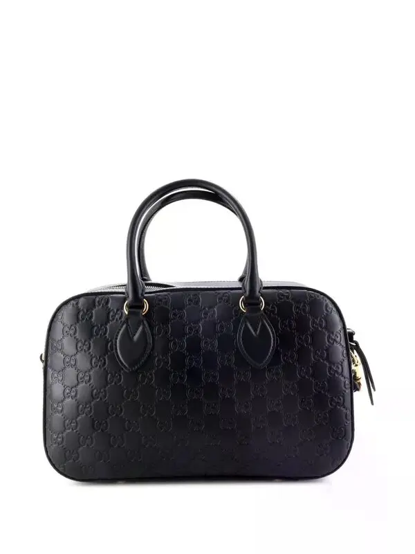 Gucci Signature Boston Bag In Leather