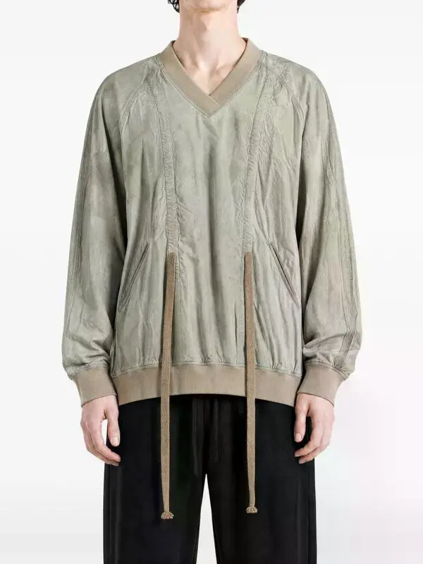 ZIGGY CHEN V-neck Long-sleeve Sweatshirt