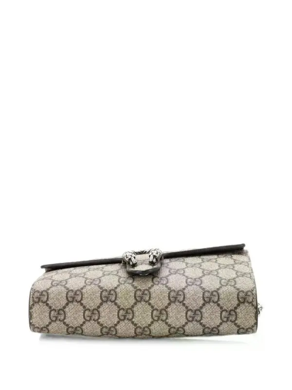 Gucci Dionysus Chain Wallet Gg Coated Canvas - Neutrals
