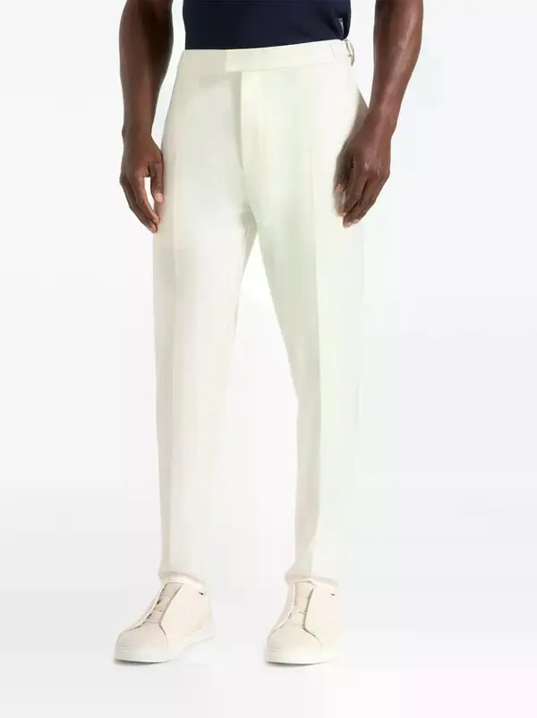 Manière De Voir Hubert Off-white Slim-fit Tailored Trousers - Neutrals