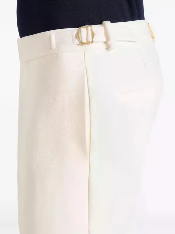 Manière De Voir Hubert Off-white Slim-fit Tailored Trousers
