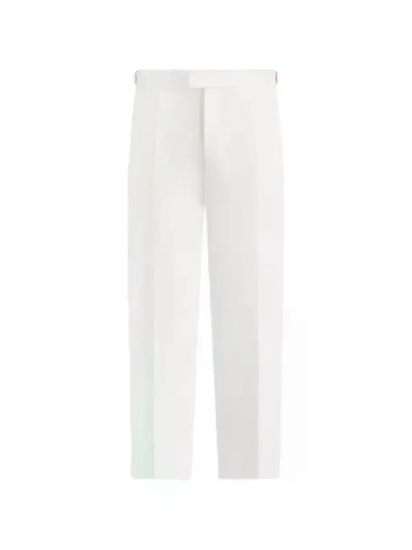 Manière De Voir Hubert Off-white Slim-fit Tailored Trousers - Neutrals