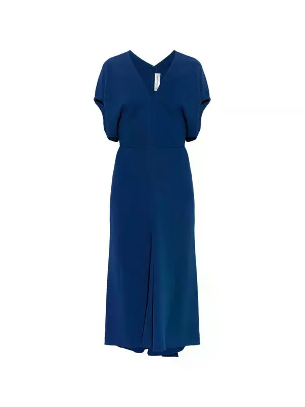 Victoria Beckham Edith V-neck Dress - Blue