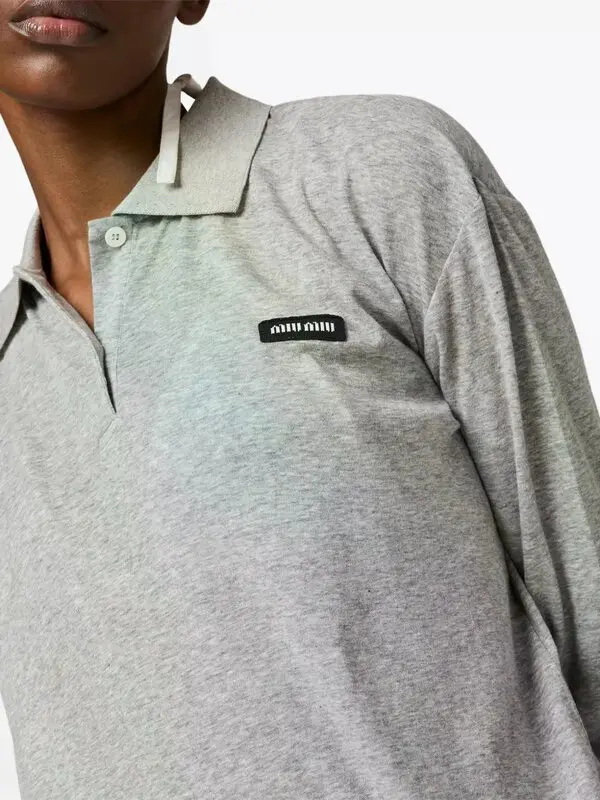 Miu Miu Ribbed Jersey Polo Shirt