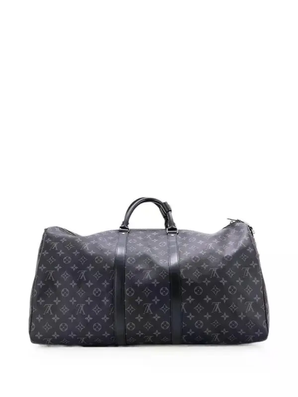 LOUIS VUITTON Keepall Bandoulière 55 Travel Bag - Black