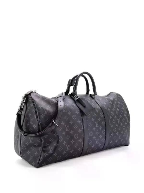 LOUIS VUITTON Keepall Bandoulière 55 Travel Bag - Black
