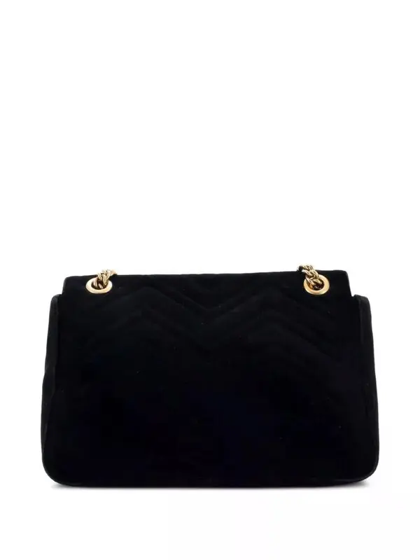 Gucci Gg Marmont Matelassé Velvet Shoulder Bag