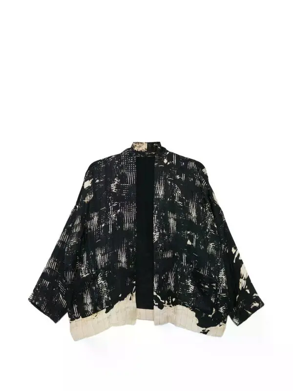 RAGA Long-sleeve Patterned Jacket - Black