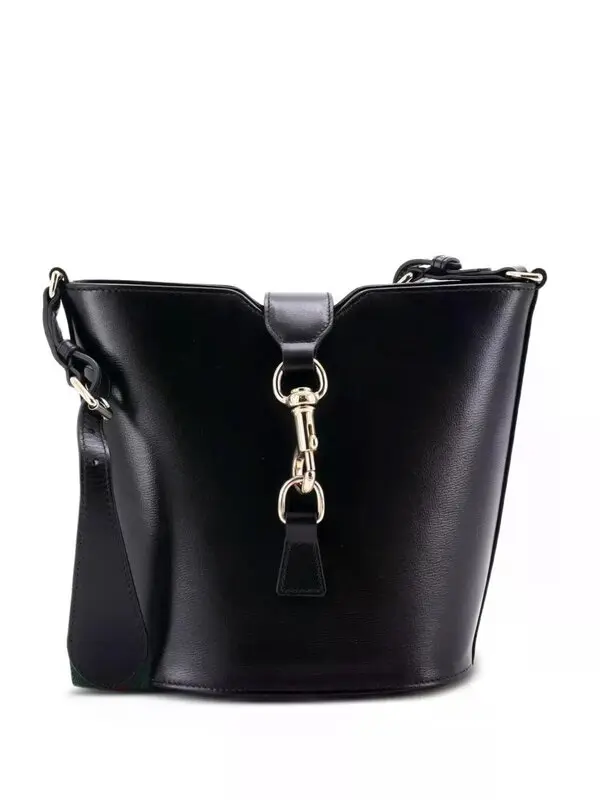 Gucci Jackie Web Leather Bucket Bag
