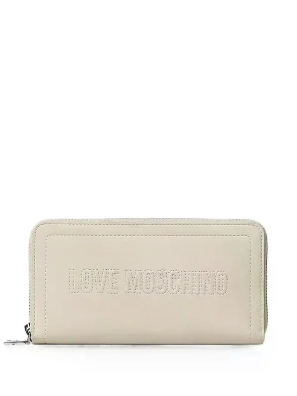 Moschino Embroidered Zip-around Wallet