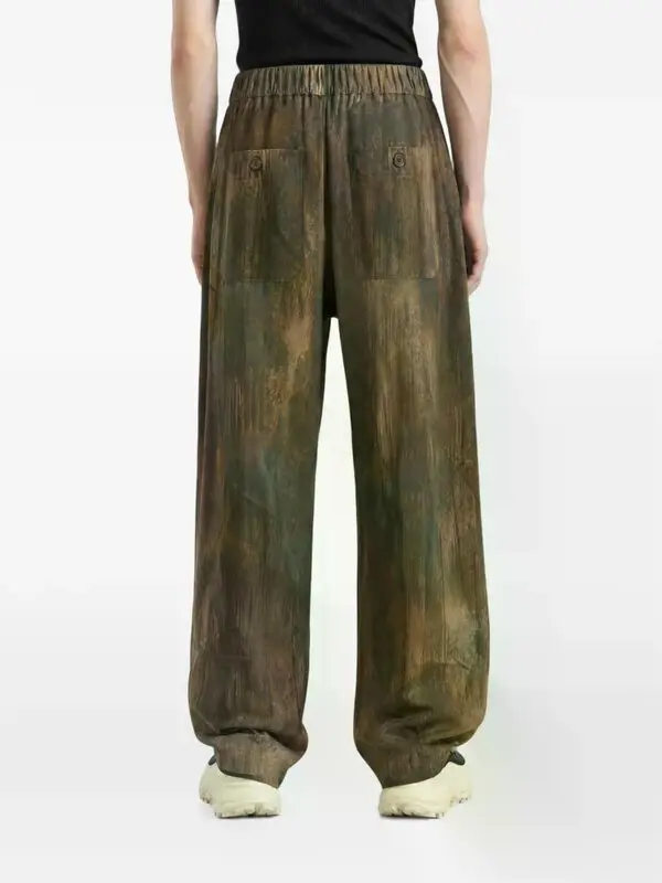 ZIGGY CHEN Abstract Pattern Pleated Trousers