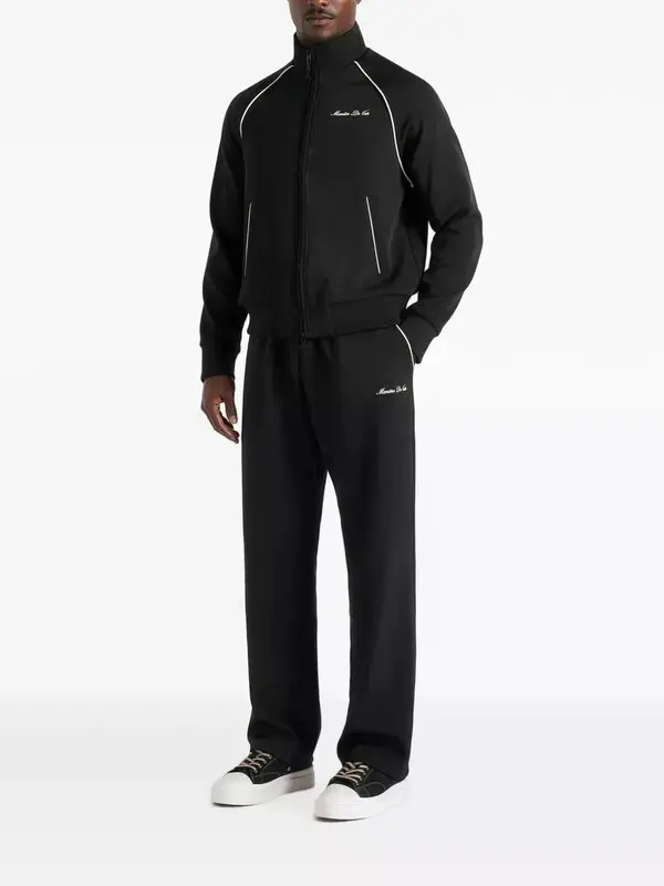 Manière De Voir Signature Piped Track Pants - Black