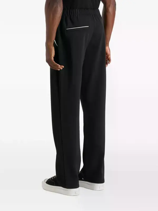 Manière De Voir Signature Piped Track Pants - Black