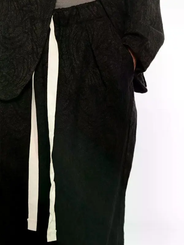 KLASICA Paisley-jacquard Drawstring Trousers