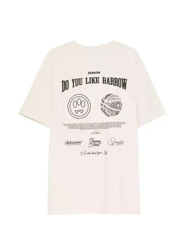 BARROW Logo-print Short-sleeve T-shirt - Neutrals