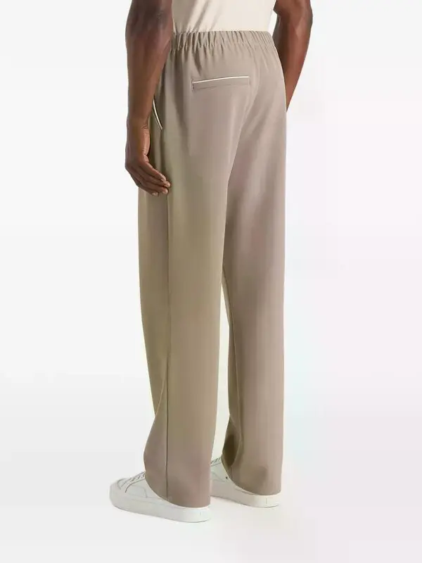 Manière De Voir Signature Piped Track Pants Taupe