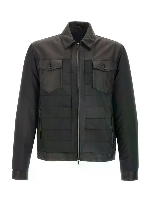 VOLFAGLI FIRENZE Massenzio Leather-panelled Quilted Jacket