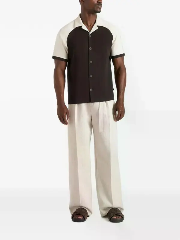 Manière De Voir Salim In /cream Contrast Raglan Shirt - Brown
