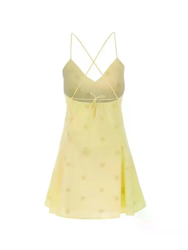 MC2 SAINT BARTH Marge Floral-embroidered Mini Dress