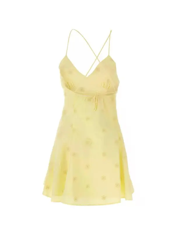MC2 SAINT BARTH Marge Floral-embroidered Mini Dress