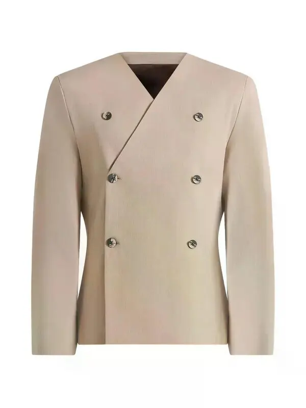 Manière De Voir Timeo In Beige Tailored Kimono Blazer