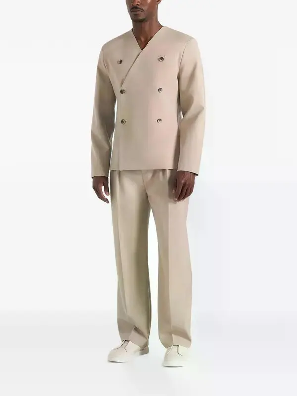 Manière De Voir Timeo In Beige Tailored Kimono Blazer
