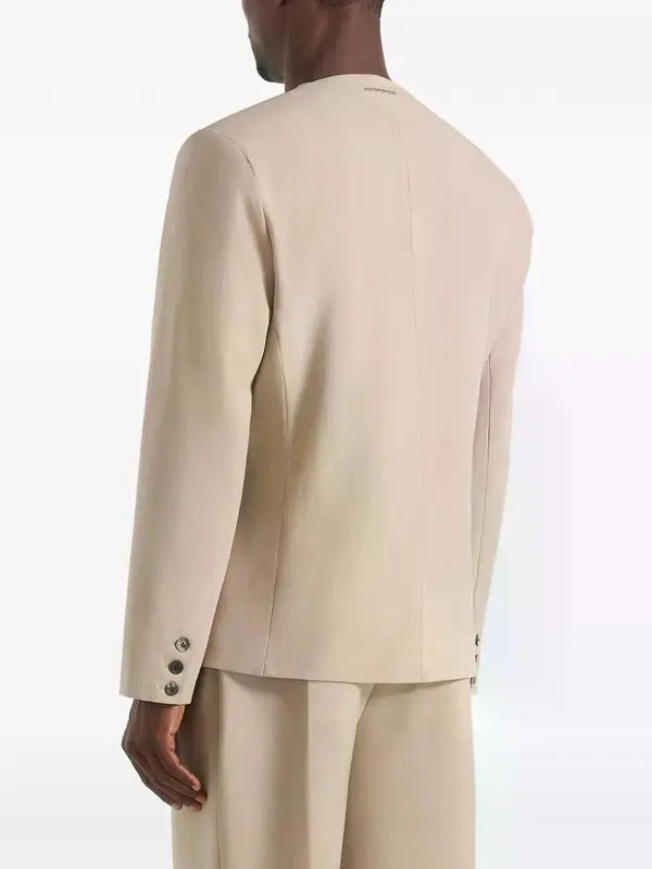 Manière De Voir Timeo In Beige Tailored Kimono Blazer
