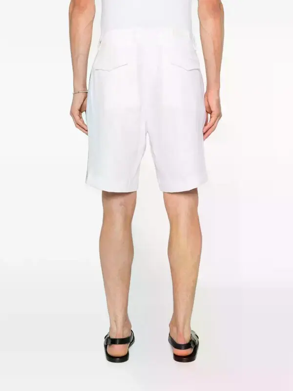 MICHAEL COAL Pleated-front Button-fastening Shorts