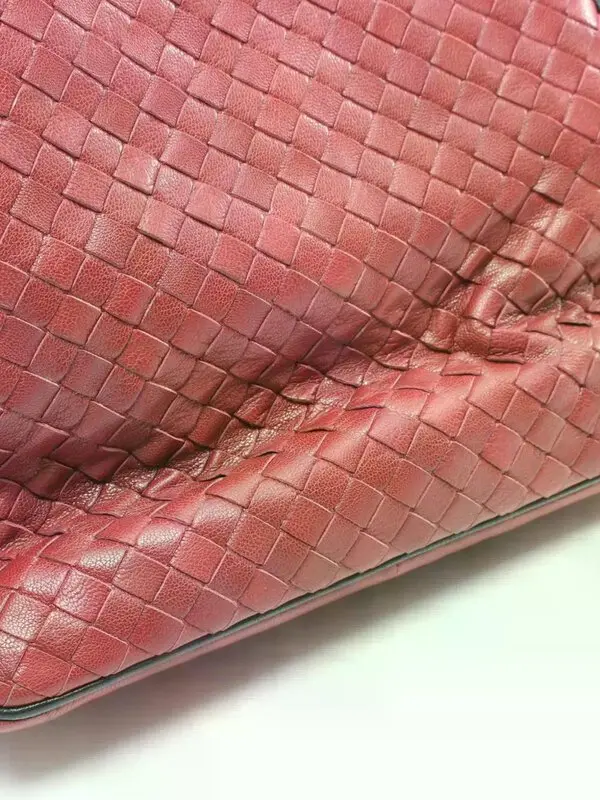 Bottega Veneta Bordeaux Leather Intrecciato Tote Bag