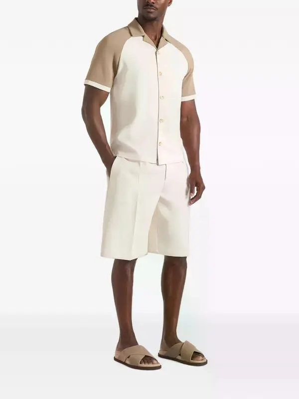 Manière De Voir Salim Contrast Raglan Shirt - Neutrals