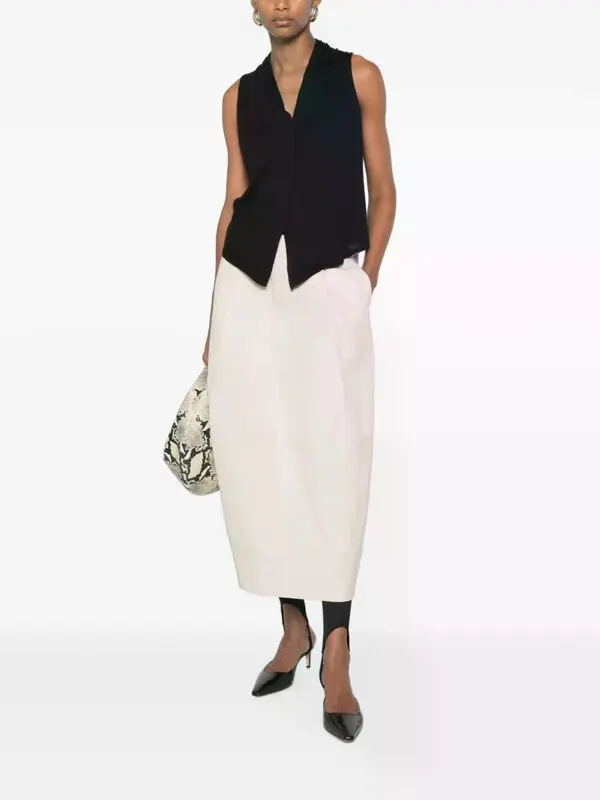 LISA YANG Paisley V-neck Vest - Black