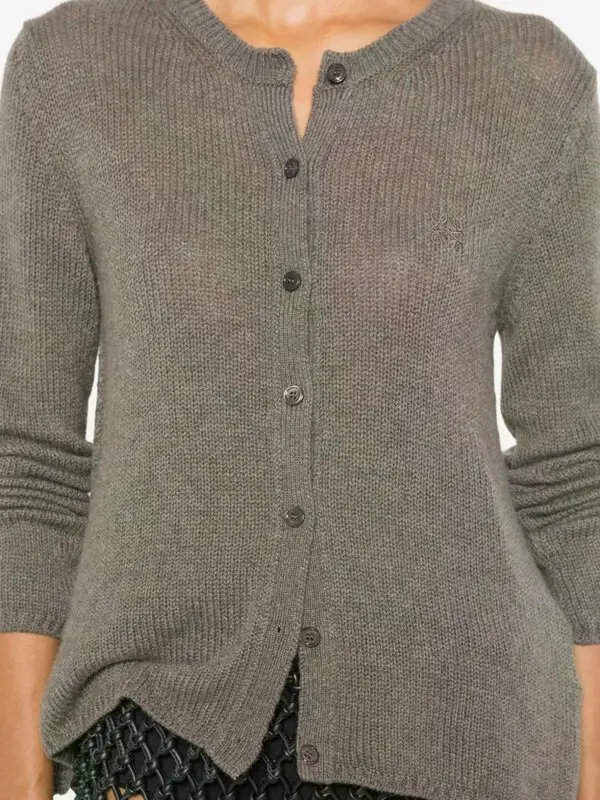 Loewe Anagram Embroidered Cashmere Cardigan