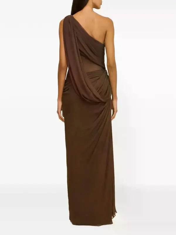 Cult Gaia Genista Asymmetric Gathered Dress