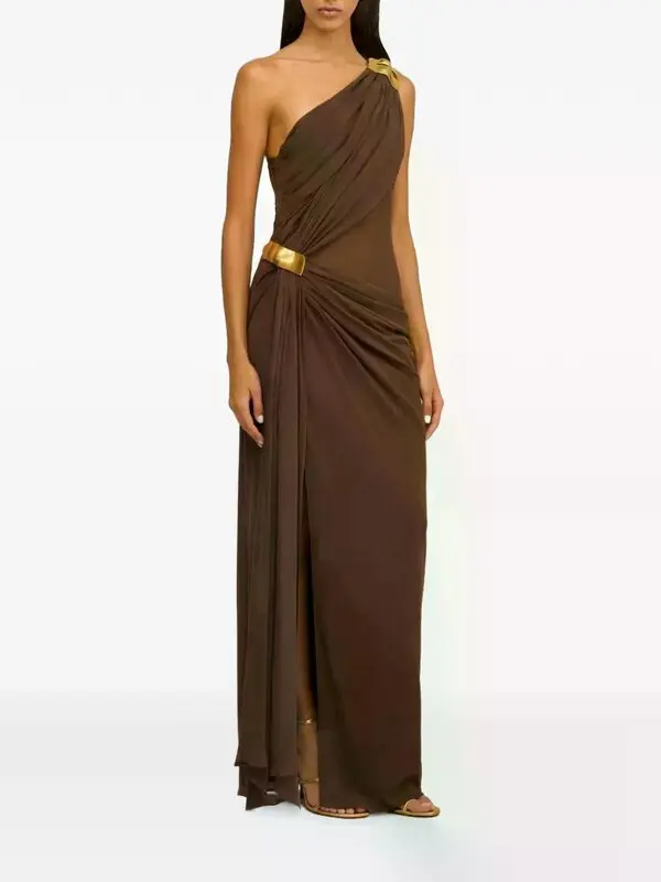 Cult Gaia Genista Asymmetric Gathered Dress