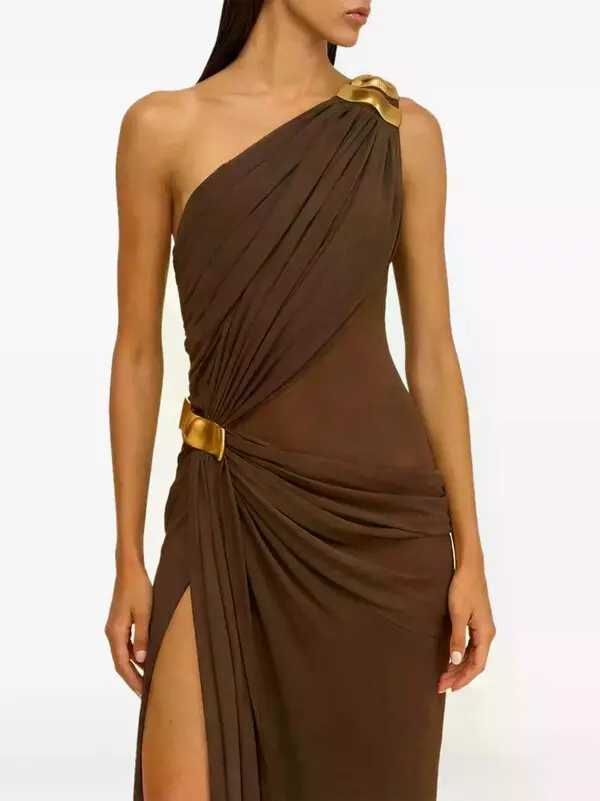 Cult Gaia Genista Asymmetric Gathered Dress