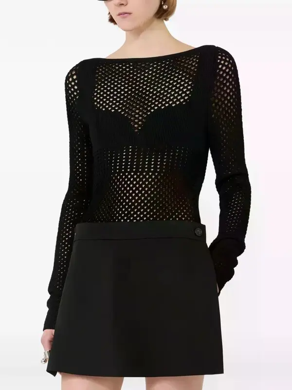 Sportmax Fine-knit Open-work Sweater