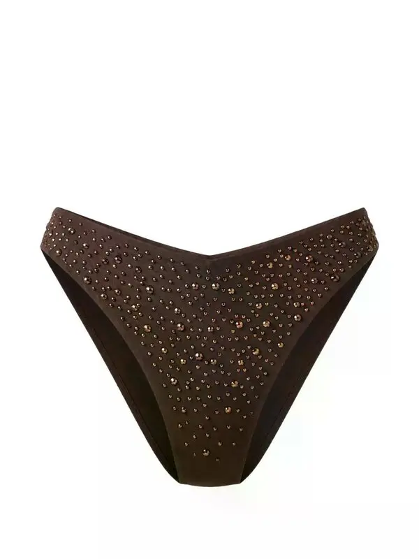 Guess Crystal-embellished Bikini Bottoms - Brown