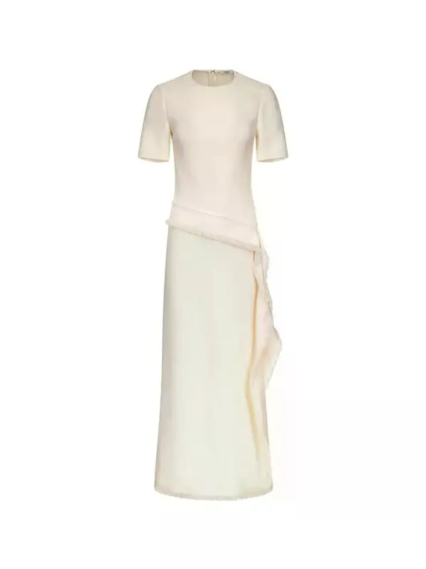 FFORME Crepe Frayed Maxi Dress